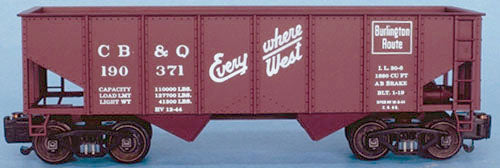 CB&Q 2 Bay Ribbed Hopper — americanmodelsllc