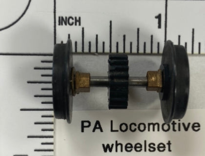 Wheelset, PA-1 Scale D Bearing with 20t gear — americanmodelsllc